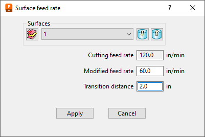 How to modify the feedrate for specific toolpath regions